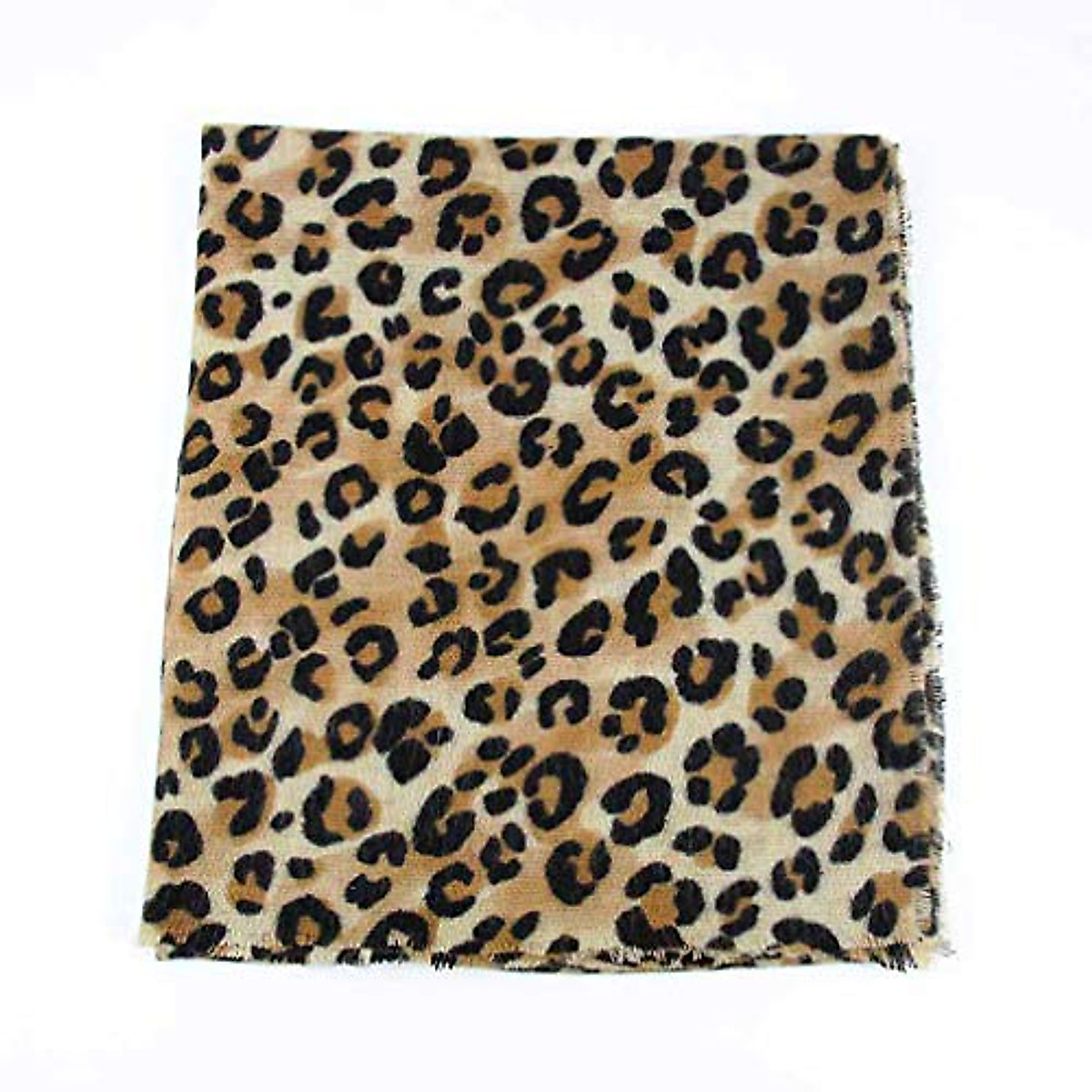 GERINLY Cashmere Leopard Blanket Scarf for Women Animal Print Pashmina Scarves and Wraps Soft Warm Shawl for Travel (Light Brown)