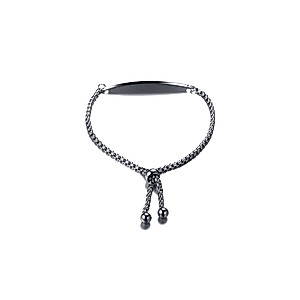 LiFashion CL Stainless Steel Warfarin Medical Alert ID Sos Emergency Link Identification Bracelet for Men Women,Adjustable Warfarin Medic Jewelry for Women,10-25cm