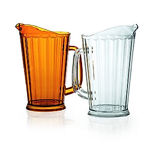 G.E.T. P-1064-1-CL-EC BPA-Free Break-Resistant Plastic Serving Pitcher, 60 Ounce, Clear