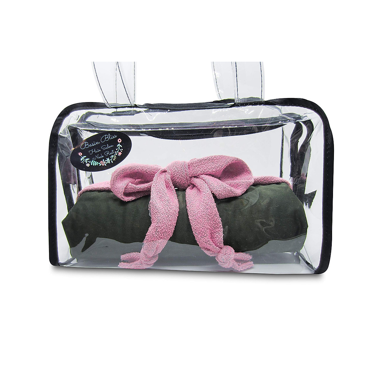 Salon Neck Rest for Shampoo Bowl-Cervical Support Supreme Foam Neck Cushion-Personal Take Along Pillow-Tote Bag Included-Cylinder Cushion 10"x3"