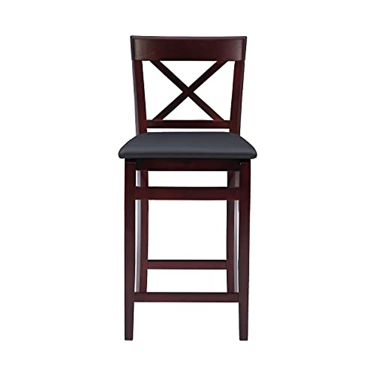 Linon Triena X Back Folding Counter Stool, Brown