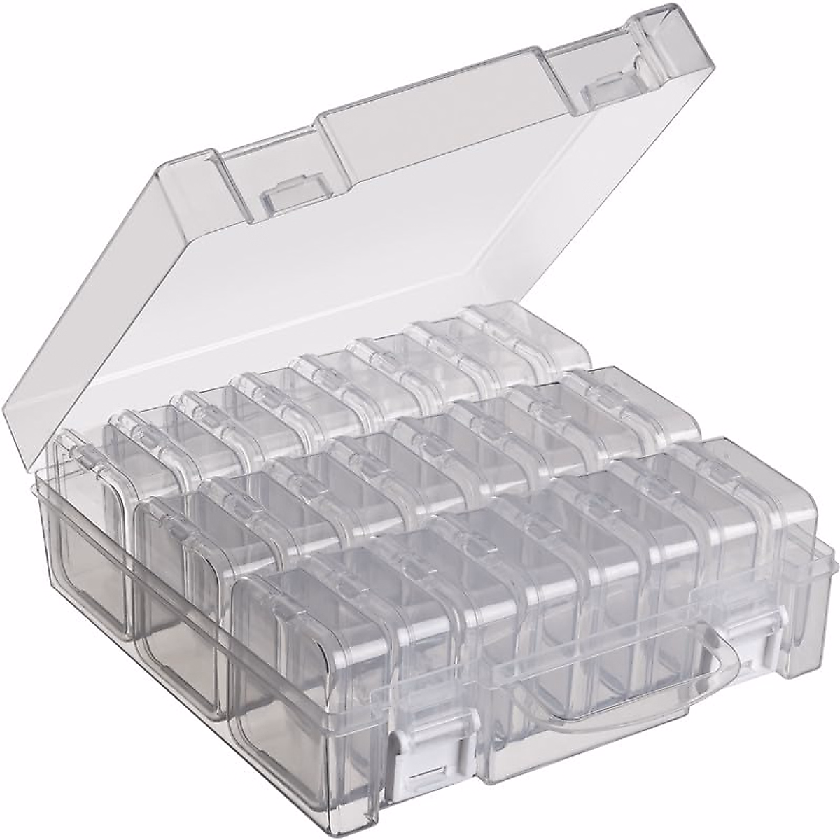 Bead Organizer Box, 24 Slots Diamond Painting Bead Storage Containers, Diamond Painting Art Accessories Boxes Craft Bead Storage Box Organizer Bead Organizers and Storage for Rhinestones (1 Pack)