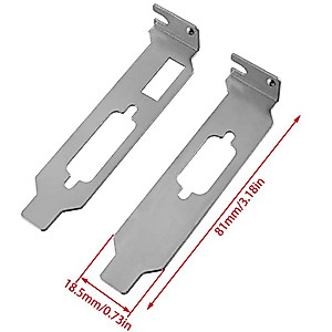 CHENJIN 2Sets Low Profile / Half Height Slot Bracket for HDMI + VGA + DVI ATI Nvidia Video Graphics Card Mini Computer Case