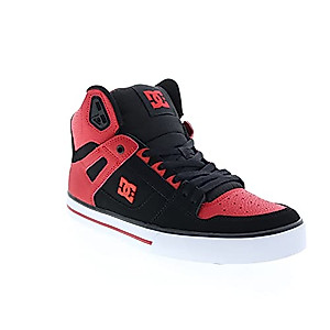 DC mens Pure High-top Wc Skateboard, Skate Shoe, Fiery Red/White/Black, 11 US