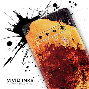 DesignSkinz Liquid Abstract Paint V18 Protective Vinyl Decal Wrap Skin Cover Compatible with The Samsung Galaxy S20 (Screen Trim & Back Glass Skin)