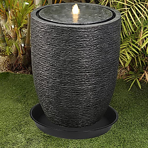 Bleuhome 4 Pack of 18 19 inch Plant Saucer Drip Tray, 17 19 21 23 25 27 inch Heavy Duty Large Deep Plant Saucers for Pots, Plastic Flower Planter Water Trays for Indoors Outdoor (19", Black)