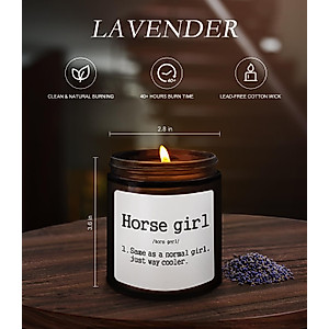 ISANOU Horse Girl Definition Candle,Horse Lover Horse Rider Girls Gifts,Equestrian Gifts for Girls,Cedar Fragrance Scented Candles,8 oz (Lavender)