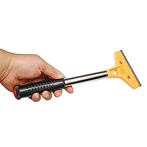 LUXXII 11 inch Long-handle Floor Wall Scraper Cleaner with 4 Inch Blade for Wallpaper and Floor Tile Adhesive Paint Removal