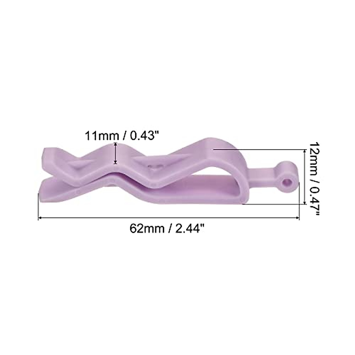 MECCANIXITY Garbage Bin Clip, Kitchen Trash Can Bag Clips Waste Basket Garbage Bin Clamp Bag Clip Purple, Pack of 6