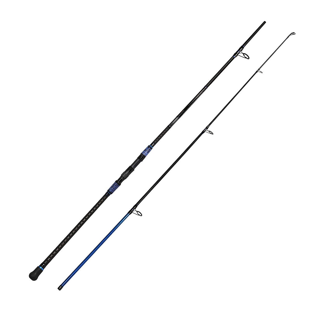 Fiblink Surf Spinning Fishing Rod Graphite Travel Fishing Rod (10 Feet - 2Pcs (Blue))