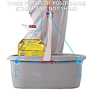 JiatuA Large Portable Mop Bucket, Cleaning Supplies Organizer Shower Caddy Basket with Handle for Bedroom, Kitchen, Camping, College Dorm, Tailgating, Car Wash, Outdoor, Garden, Garage, Tool