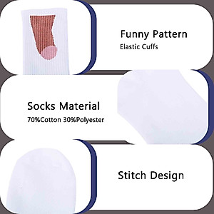 HAVMNO Show off Funny Colorful Novelty Socks ，Gag Christmas Brithday Gifts for Men and Women New Year