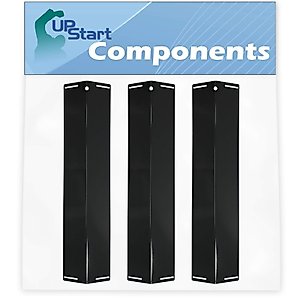 3-Pack BBQ Grill Heat Shield Plate Tent Replacement Parts for Bbq Grillware GGP-2601 - Compatible Barbeque Porcelain Steel Flame Tamer, Flavorizer Bar, Vaporizer Bar, Burner Cover 16 1/2"