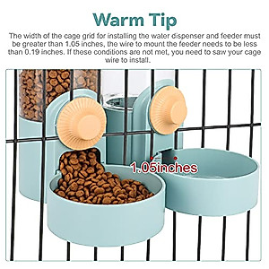 YUEPET Rabbit Food Water Dispenser, 35 OZ Large Capacity Bunny Feeder Hanging Suitable for Rabbits Ferrets Guinea Pigs Small Animals