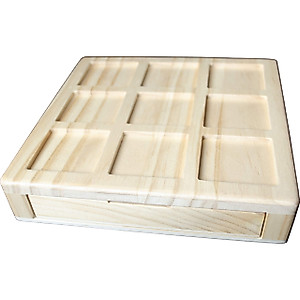 AEROLF TIC TAC Toe Wooden Board - Family Game, Classic Wooden Board Game, Classical Family Board Game, Strategy Board Game, Outdoor Game