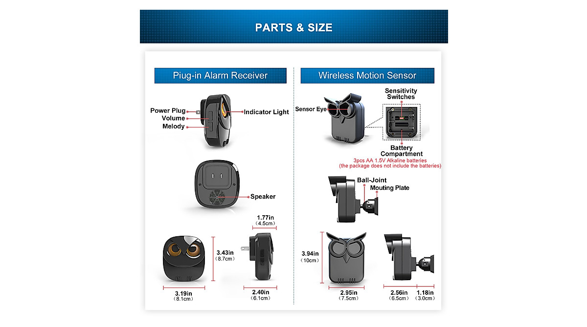 Driveway Alarm Wireless Long Range Security System Outdoor Indoor