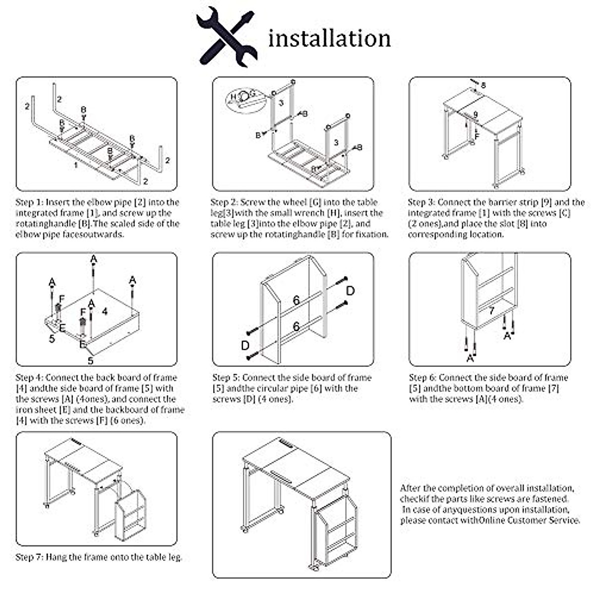 TOPINCN Overbed Table with Wheels and Storage Shelf, Height Adjustable Tiltable Table, Over The Bed Desk Laptop Cart Mobile Computer Desk (47.24inch Black)