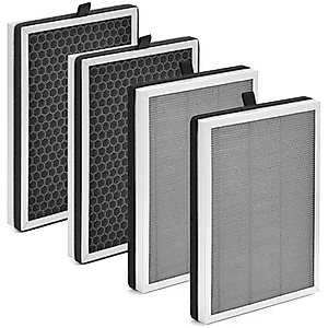 Nisreen JF 260 Replacement Filter Compatible with Jafanda Air Purifier Filter JF260, 3-in-1 True HEPA Filter for JF260 Air Puri-fier, Part# JF260-RF, 4-Pack