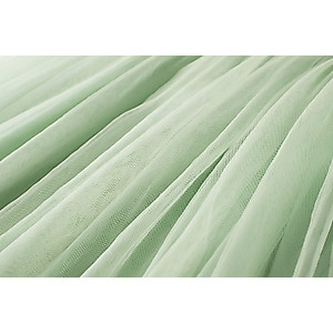 AGQT Baby Girls Tutu Dress Sleeveless Toddler Infant Tulle Tutu Dresses Birthday Party Flower Wedding Layered Lace Mini Layers Dress Light Green Size 4-5T