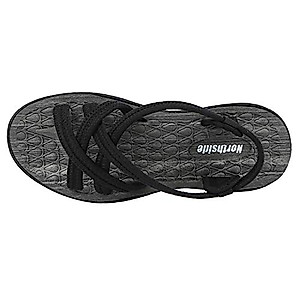 Northside womens Athletic Sandal, Black, 8 US
