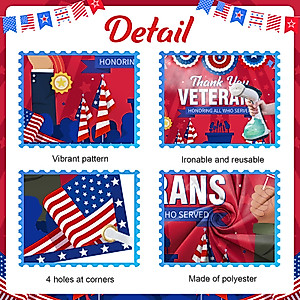 Lecheme Veterans Day Backdrop 6x4ft Thank You Veterans Day Banner Honoring All Who Served Patriotic Backdrop Veterans Day Decorations Photo Background