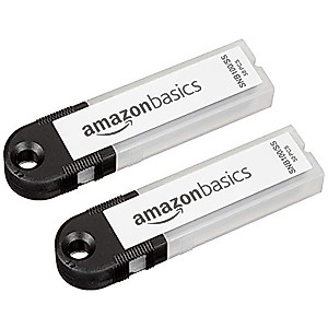 Amazon Basics 9mm (13-Point), Stainless Steel Snap Off Blades, 100/box