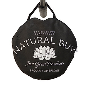 Natural Buy 9 Inch 3 Level MICRO Hanging Dry Net Indoor/Closet Drying Rack for Herbs, Organizer, Freshner - Black Mash Screen with Top-to-Bottom Zipper - Apartment Size with Zipped Storage Pouch