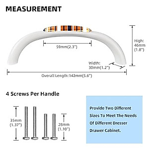 Pull Handle Fence Handle Long Cabinet Handles for Interior, Closet, Drawer, Outdoor, Garage, Retro Stripe
