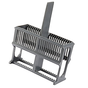 uxcell Microscope Slides Rack 24 Positions Polypropylene Staining Rack Gray for Research Experiments