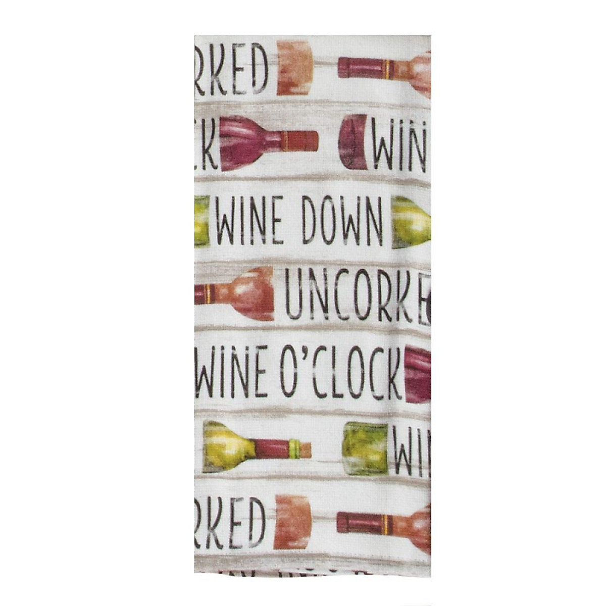 KayDeeDesigns 2 Piece Tuscan Wine Themed Kitchen Bar Towel Bundle, 1 Dual Purpose Towel and 1 Tea Towel, Multi-colored