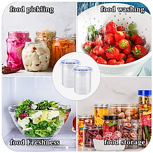 4 Pcs Pickle Container with Strainer,24 oz Pickle Jar with Leak Proof and Lock It Lid,Pickle Holder Keeper Lifter for Olive Jalapeno Juice Food Storage