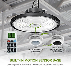 ASD UFO LED High Bay Light 60W/80W/100W, 3 CCT 3000/4000/5000K Dimmable 14,603 lm, DLC Premium & UL, 120-277V, Commercial Bay Lighting, LED High Bay Lights for Warehouse Shop, Waterproof IP69K