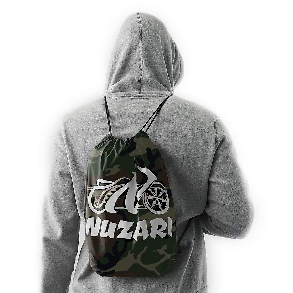 Breathable Motorcycle Cover W/Elastic Bottom. Premium Heavy Duty Outdoor Waterproof All Season Polyester W/Soft Screen Shield. Universal Heat Resistant Lockable Fabric (Camouflage, Medium)