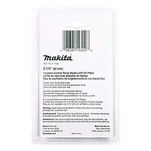 Makita 2 Pack 8 Pc - 3 1 4 Planer Blade Double Edge Set For Planers - Cutting For Hard Wood - 3-1/4" Tungsten Carbide | 2-Piece Blade