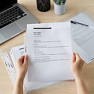 Amazon Basics Sheet Protector - Non-Glare, 100-Pack