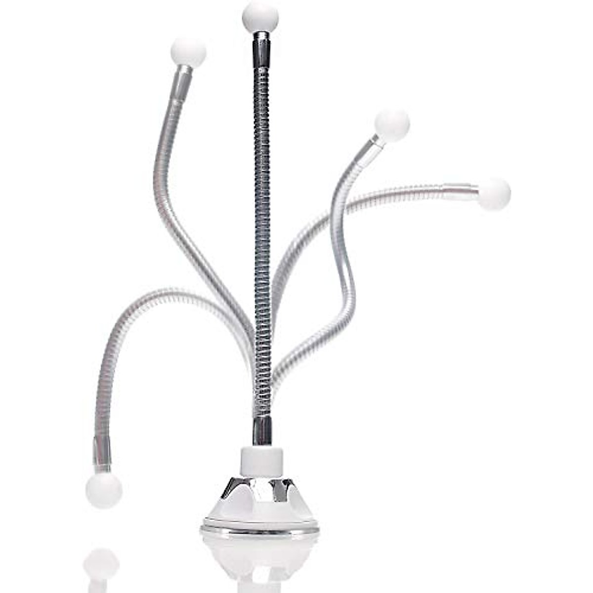 Fancii Chrome Gooseneck Attachment with Locking Suction Cup, For Luna, Mira and Maya LED Mirror Series (Mirror Not Included)