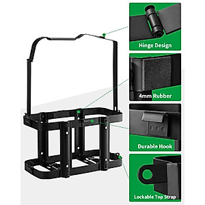 Racewill 5 Gallon Water Storage Containers Holder Mount - Only Fit for Scepter Water Container and Fuel Can 20L - Lockable Mounting Bracket for Camping, RV, and Overlanding