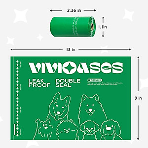 540 Count Dog Poop Bags Rolls, 9" x 13" Dog Bags for Poop, 100% Leak Proof and Strong Sturdy Doggie Poop Bags, Pet Waste Bags, Lavender, Scented