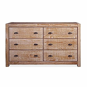 Grain Wood Furniture Montauk 6-Drawer Dresser, Driftwood