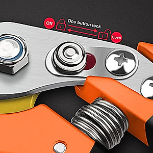 Garden Shears, Pruning Shears for Gardening Heavy Duty with Rust Proof Stainless Steel Blades, Garden Clippers Best Hand Pruners Ergonomic Gardening Tools