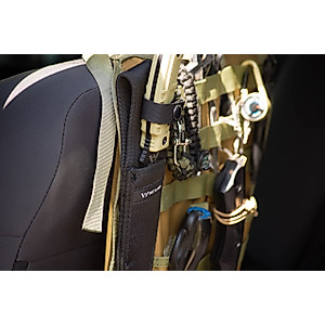 WEYLAND Tactical Knife with MOLLE Sheath Holster - Fixed Blade Full Tang Survival, Hunting, Bugout & Bushcraft Knife - Outdoor Hiking & Scout Camping Knives - Black