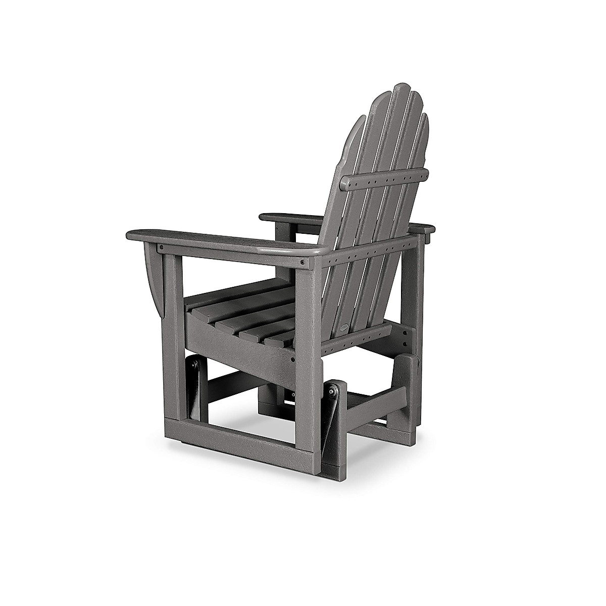 POLYWOOD ADSGL-1TE Classic Adirondack Glider Chair, Teak