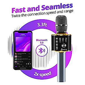 M37 - Bluetooth Karaoke Microphone Wireless - Bluetooth Microphone Wireless - Wireless Microphone Karaoke - Microphone for Kids - Carpool car Karaoke Microphones with Speaker - Karaoke mic