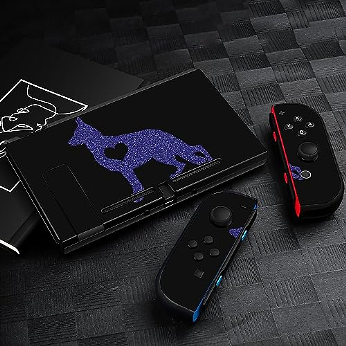 German Shepherd Heart Dog Breed Switch Sticker Skin Cute Pattern Full Wrap Skin Protection for Switch