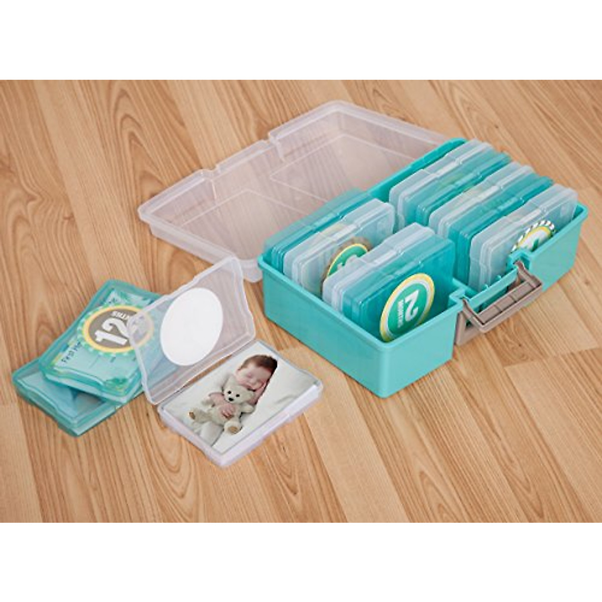 IRIS Baby's First Year Photo Keeper, 1 Pack, Baby Blue