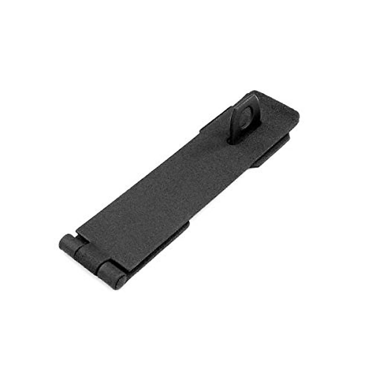 Renovators Supply Manufacturing Door Lock Latch 6 1/4  in. Black Wrought Iron Hasp Latch Garage Barn Door Lock with Mounting Hardware