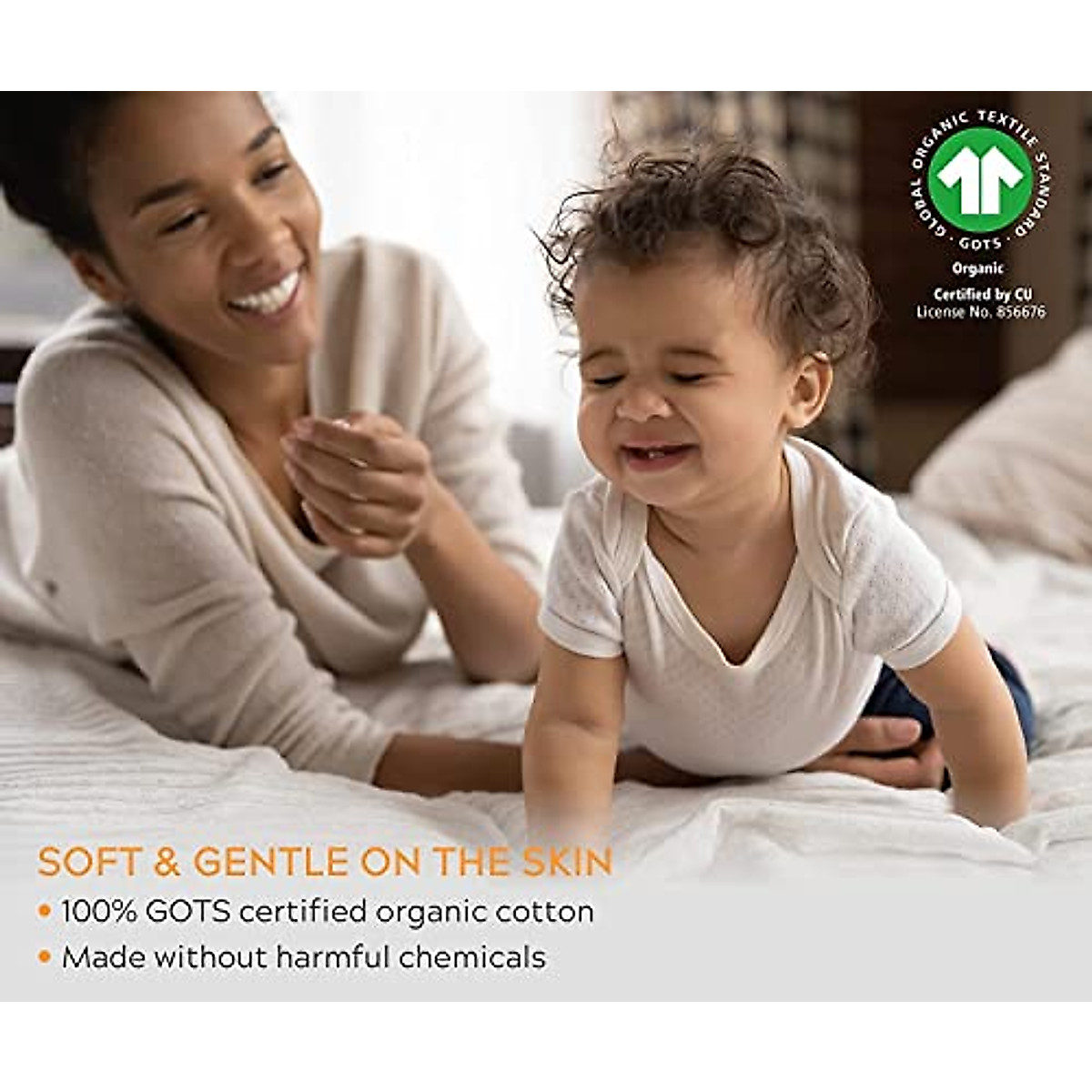 100% Organic Cotton Pillowcases - Soft and Crisp, Cooling Percale Weave, Breathable Pillow Covers, Sleep Mantra, Set of 2 (King Size, White)