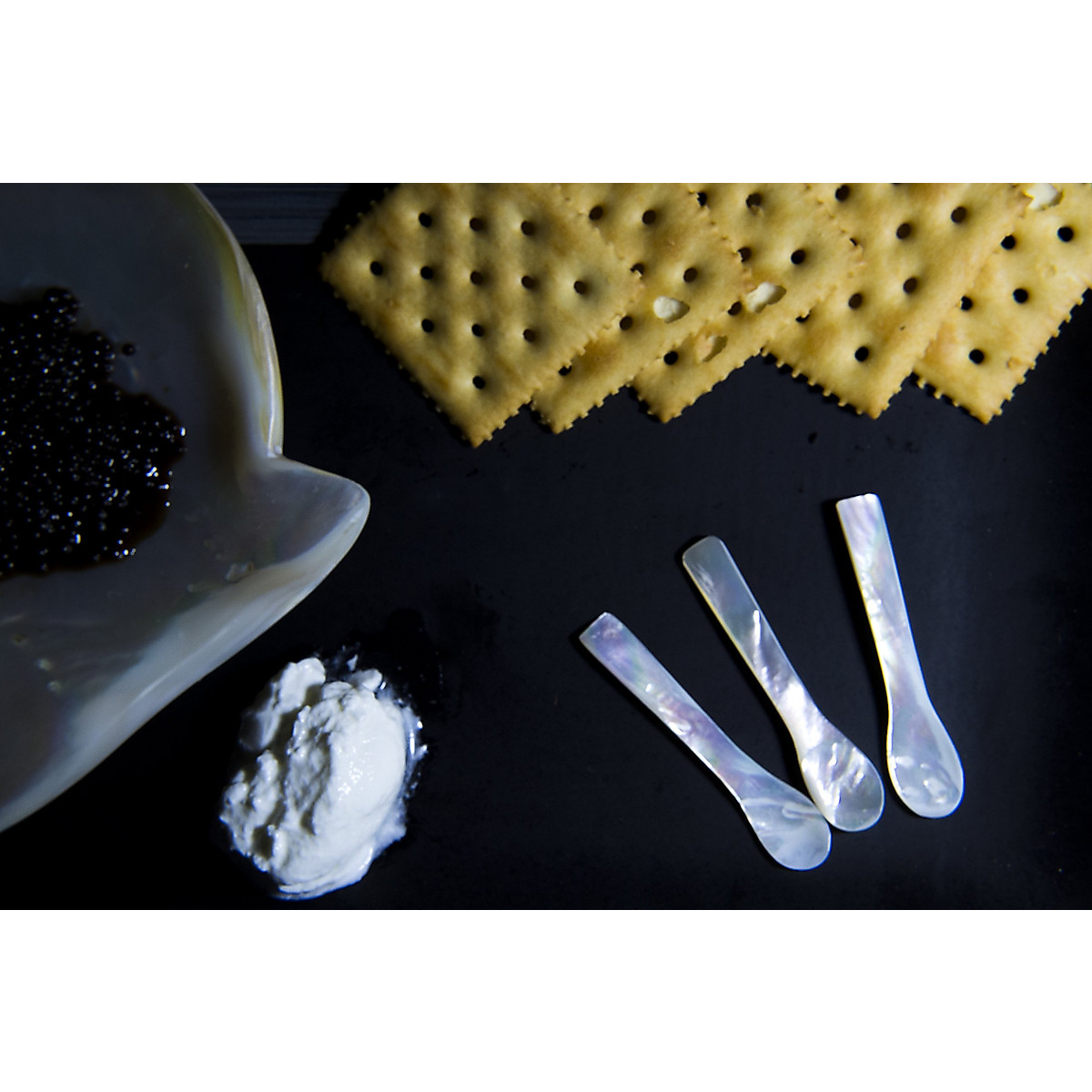 Set of 3 Hand craft Mother of pearl caviar spoon (3 QTY, 2.5 Inches)