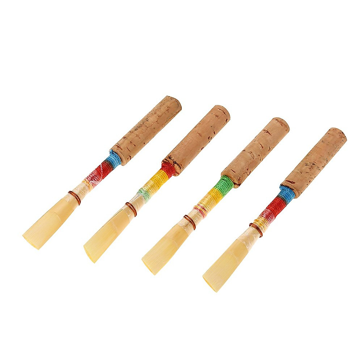 4PCS Oboe Reeds, Oboe Cork Reed, Medium Soft Handmade Oboe with Transparent Plastic Box for Wind Instrument Replacement Parts Beginners Oboe Accessories