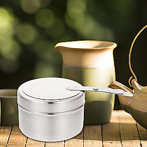 Housoutil 4PCS Fuel Holder with Safety Cover, Stainless Steel Chafer Fuel Cans with Handle, Multifunction Stove Food Parties Warmer Fuel Cans Box Set Perfect for Buffets and Catering Events